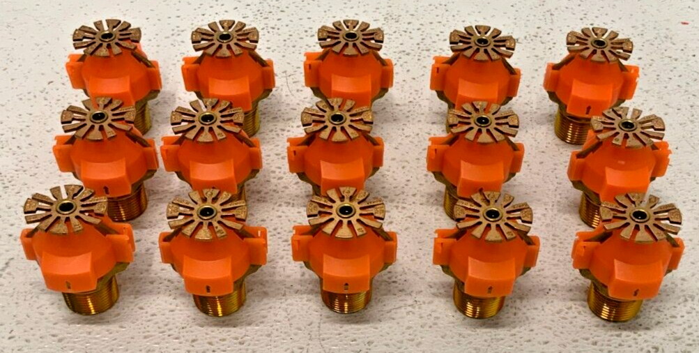Lot of 15 Tyco TY7223 Brass Pendent Fire Sprinkler Heads NPT ESFR-17 ...