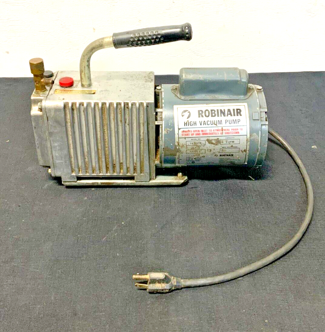 Robinair Model 15102-B High Vacuum Pump Motor 115V 60HZ 6.2A 3 CFM HVAC ...
