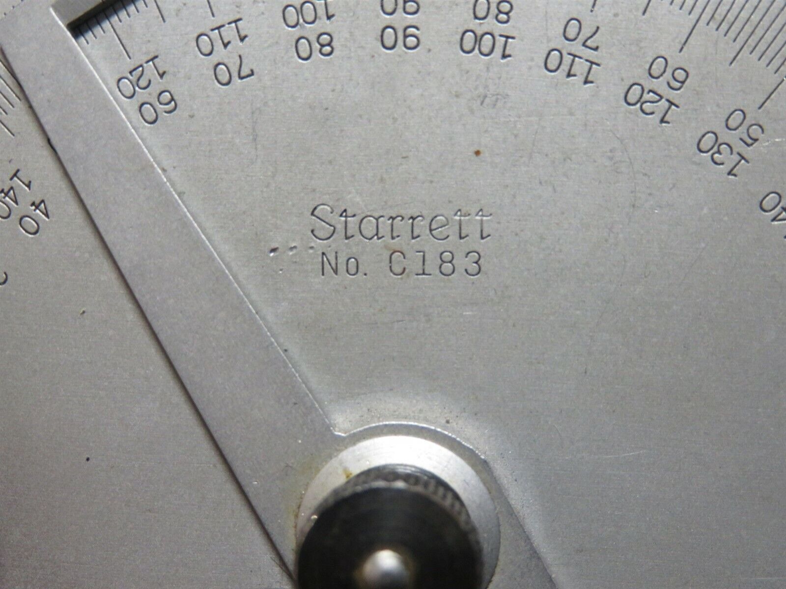 Starrett C183 Protractor Stainless Rectangular Head Machinist Tool ...