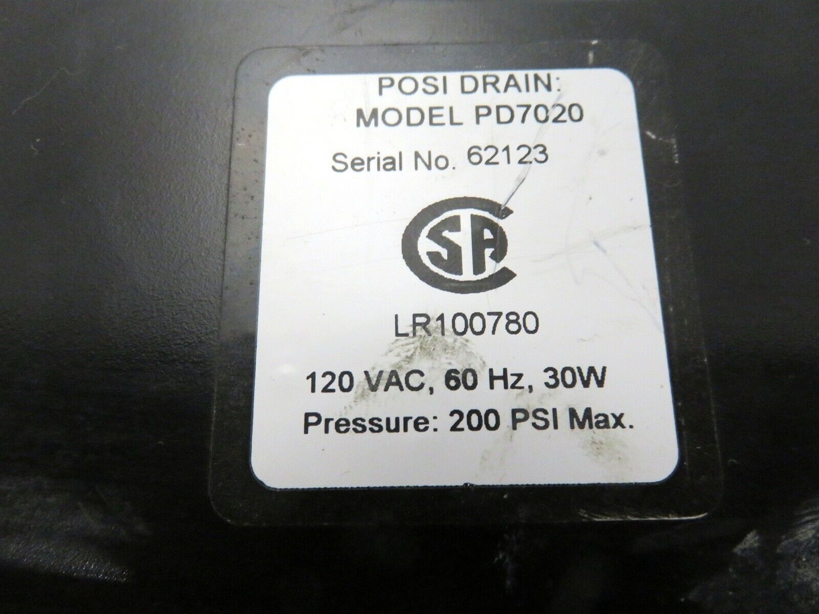 Cummings & Wagner PD7020 POSI Drain Valve Timer Controller - Equipment ...