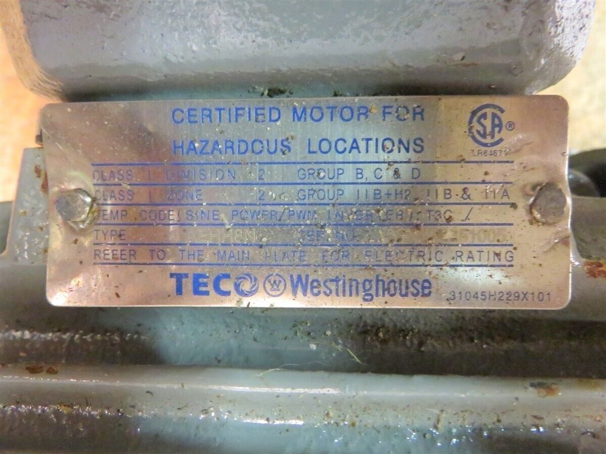 Teco Max-E1 Nema Inverter Duty Motor 1 HP 460V Rebuilt - Equipment Recycle