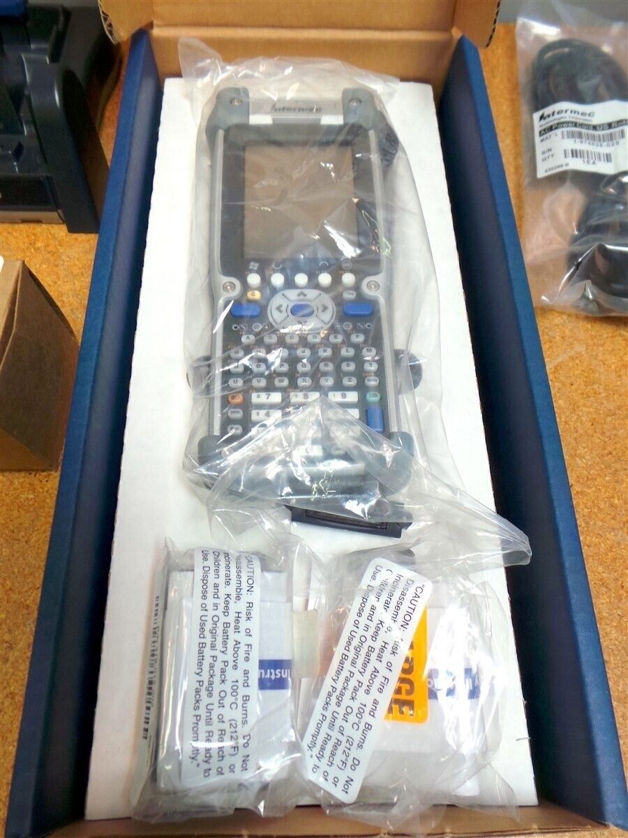 Intermec CK61 Handheld Barcode Scanner Computer Dock Batteries New ...
